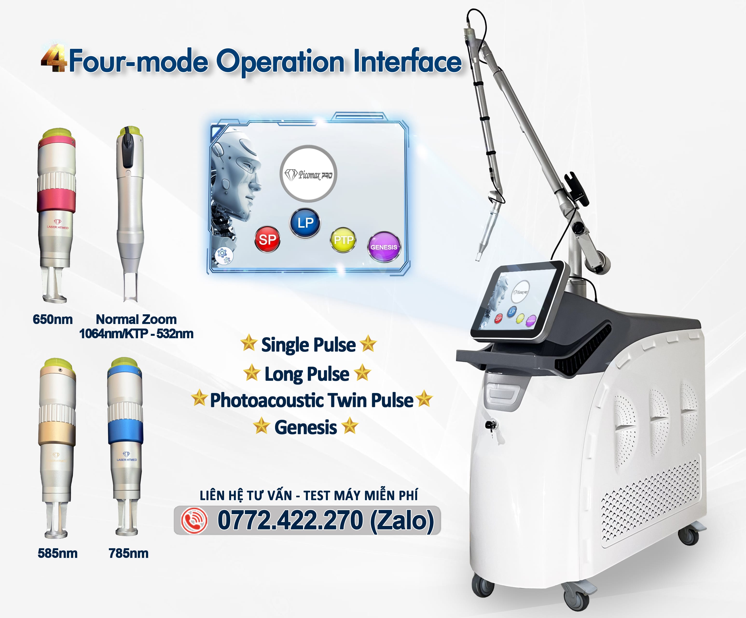 Máy Laser Picomax Pro HT-PCM1 - Máy xoá xăm, nám, tàn nhang